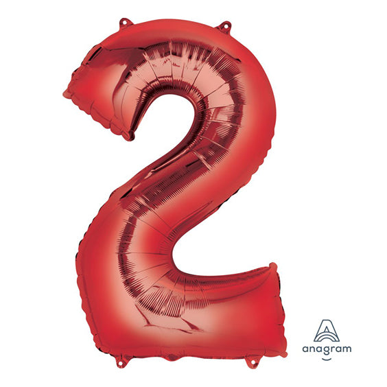 Number 2 - Red – MyBalloonStore
