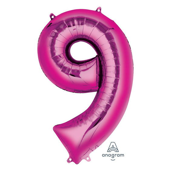 Number 9 - Pink – MyBalloonStore